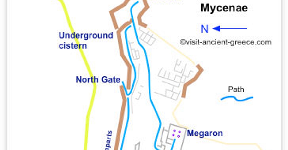 Plan of Mycenae - World History Encyclopedia
