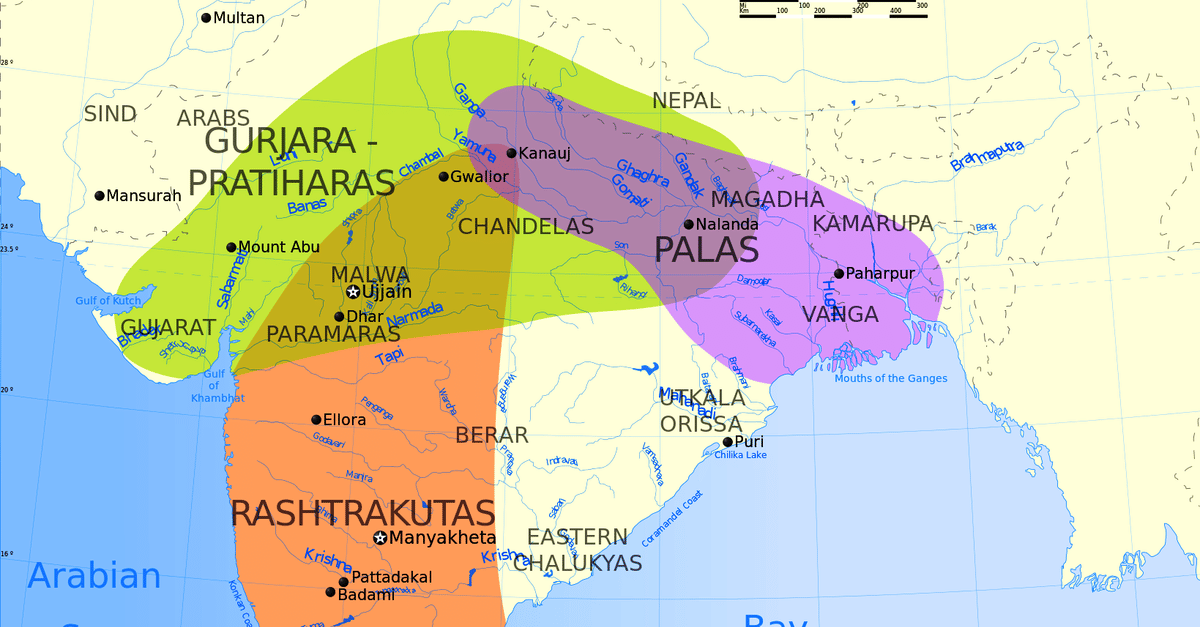 The Rashtrakuta, Gurjara-Pratihara and Pala Empires, Ancient India ...