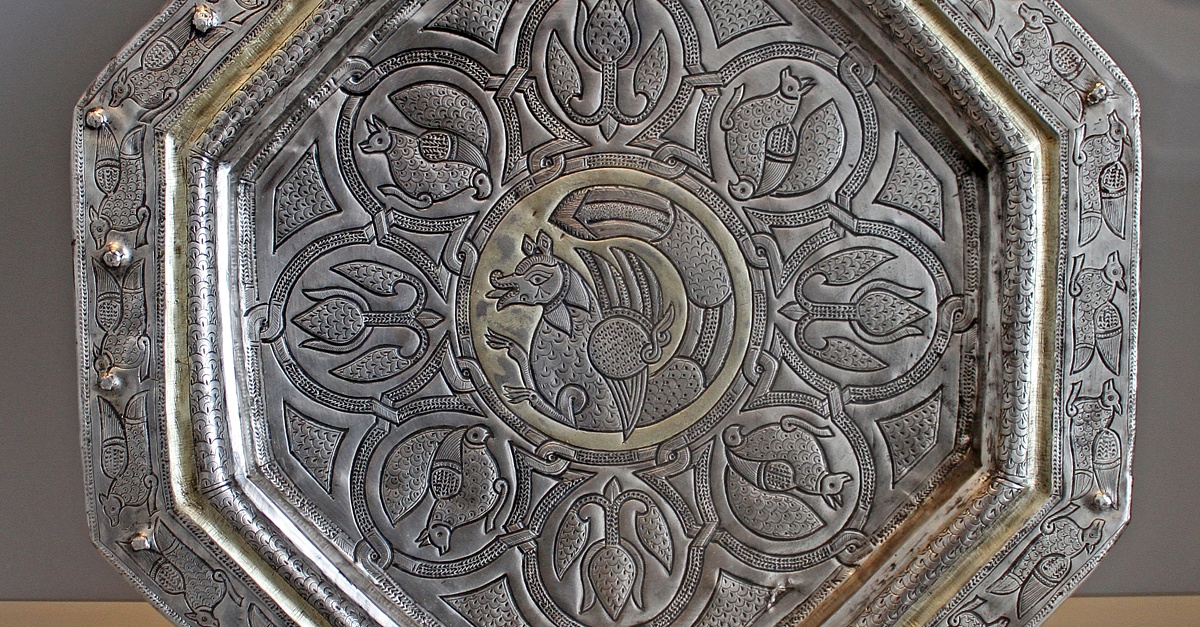 Sassanian Dish with Simurgh - World History Encyclopedia