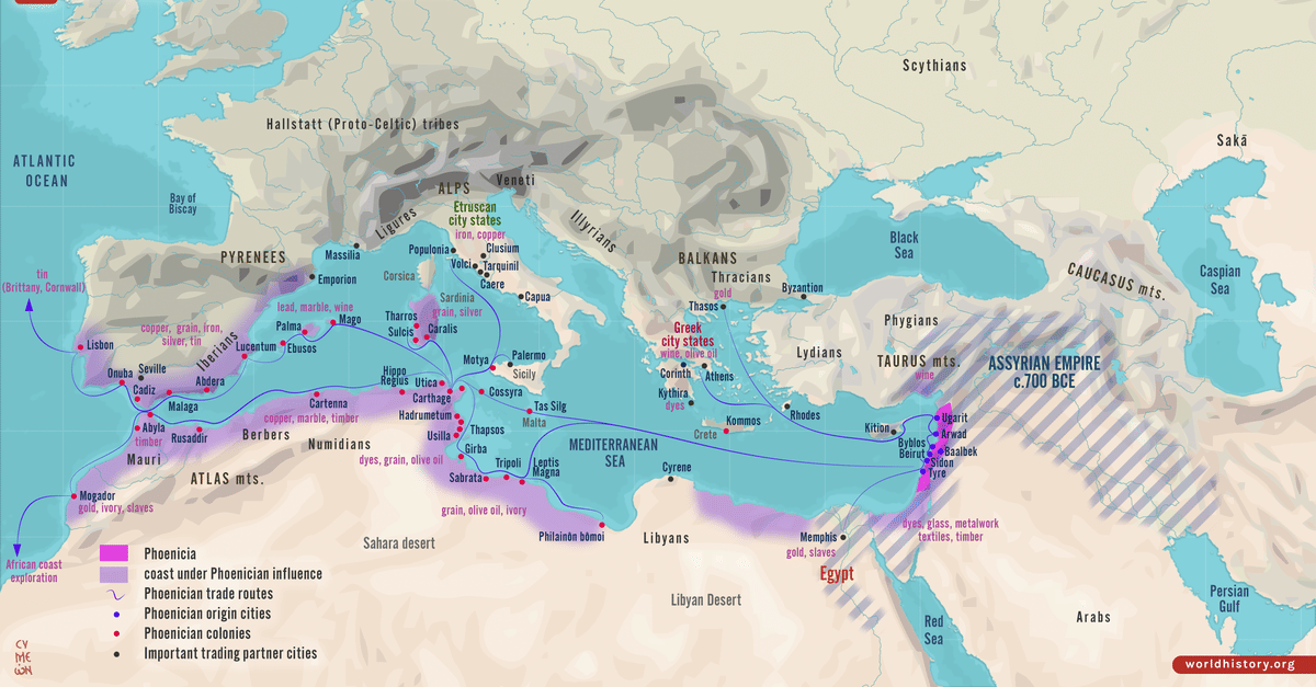 Phoenician Maritime Trade and Cultural Exchange - World History ...