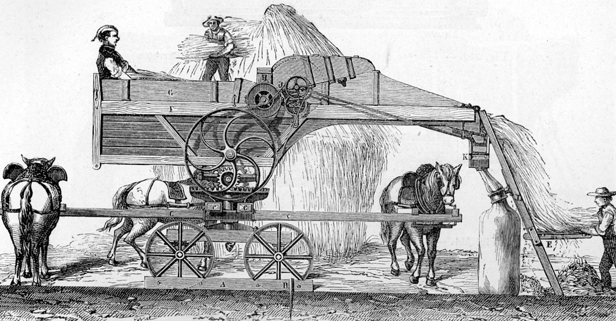 Horse-Powered Threshing Machine - World History Encyclopedia