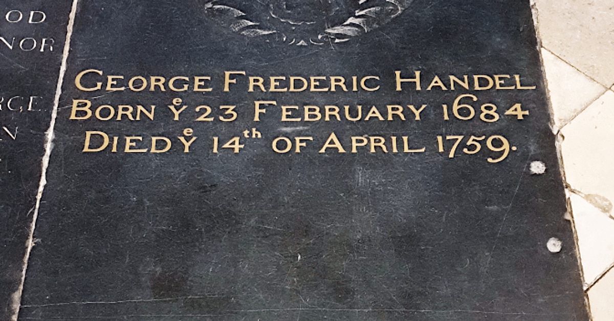 Tomb Marker of George Frideric Handel - World History Encyclopedia