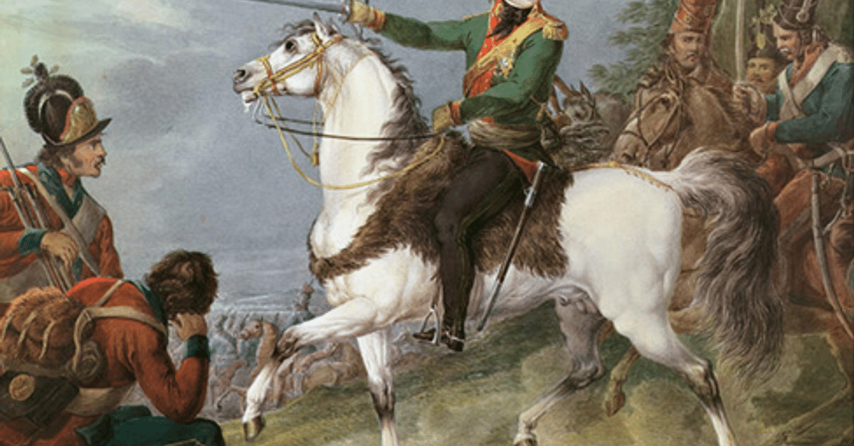 Prince Poniatowski Leading Polish Troops in the 1790s - World History ...