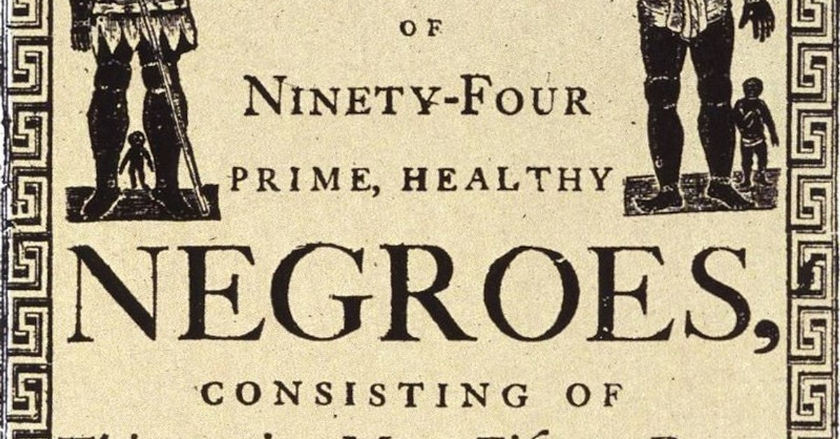 Reproduction of a Handbill for a Slave Auction, 1769 - World History ...