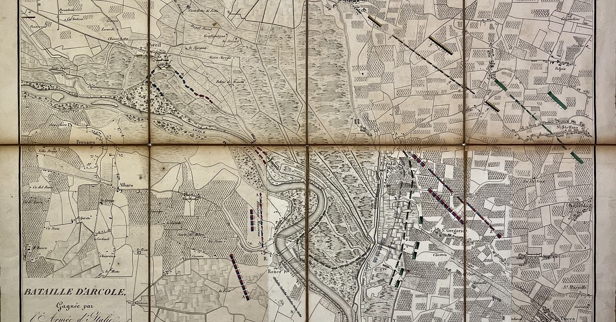 Map of the Battle of Arcole, November 1796 - World History Encyclopedia