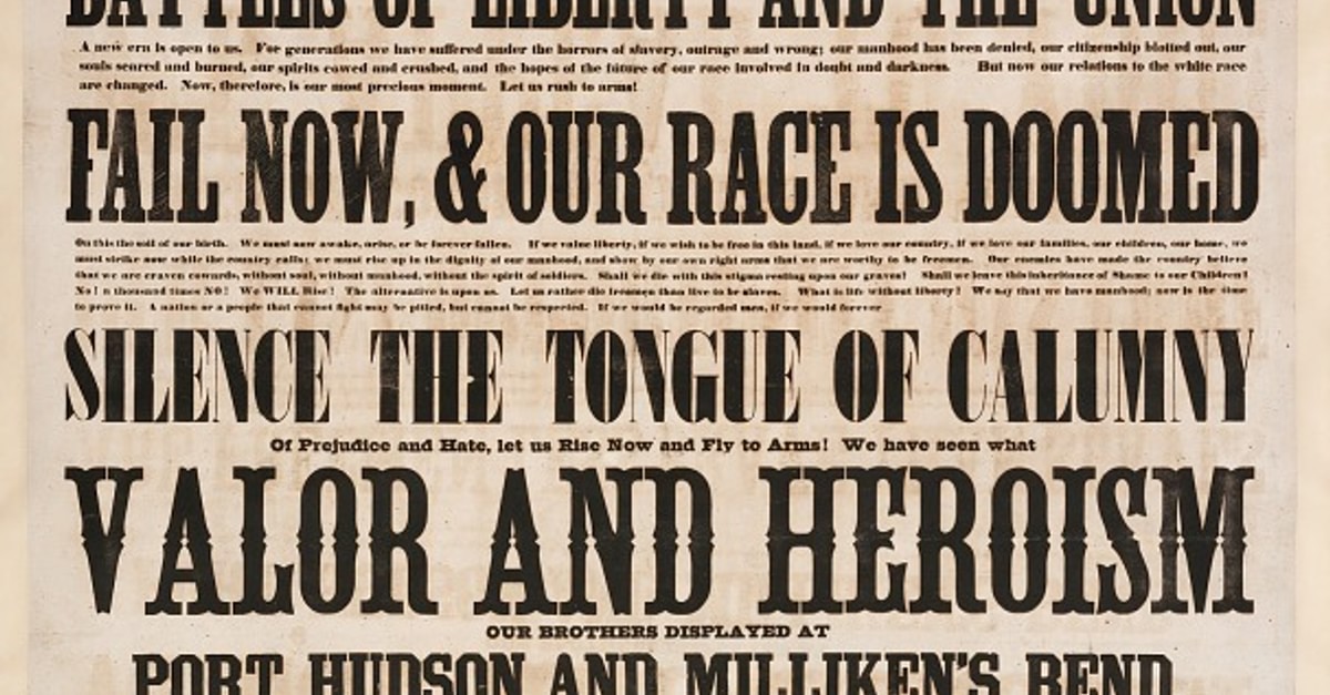 Men of Color to Arms! 1863 - World History Encyclopedia