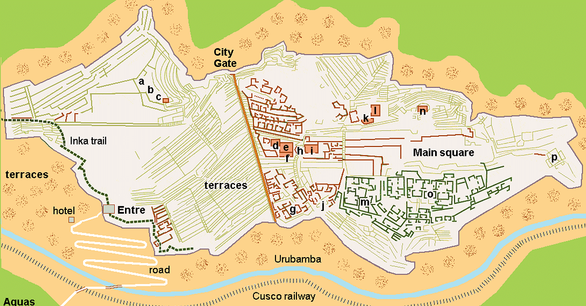 Map of Machu Picchu - World History Encyclopedia