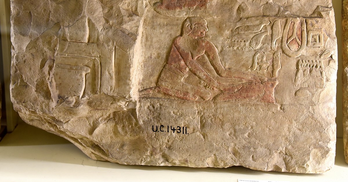 Egyptian Relief showing a butcher and an ox - World History Encyclopedia