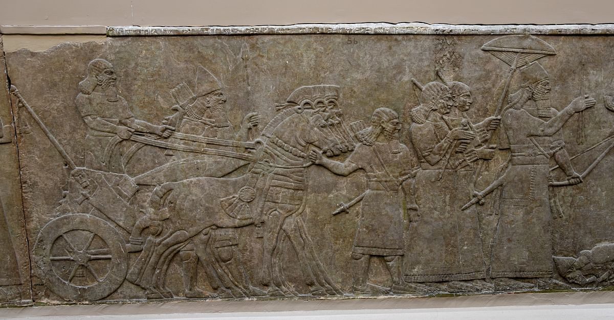 Ashurnasirpal II After Winning a Battle - World History Encyclopedia