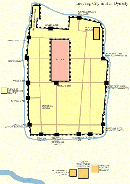 Map of Luoyang - World History Encyclopedia