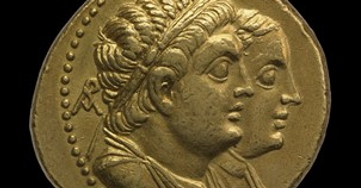 Gold Octadrachm of Ptolemy II & Arsinoe II - World History Encyclopedia
