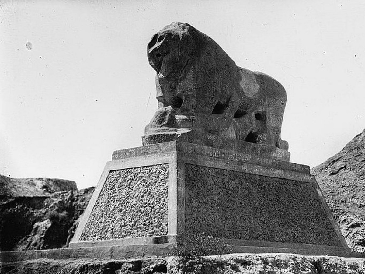 Winged Lion Babylon Basalt Lion Of Babylon (Statue) (Illustration)