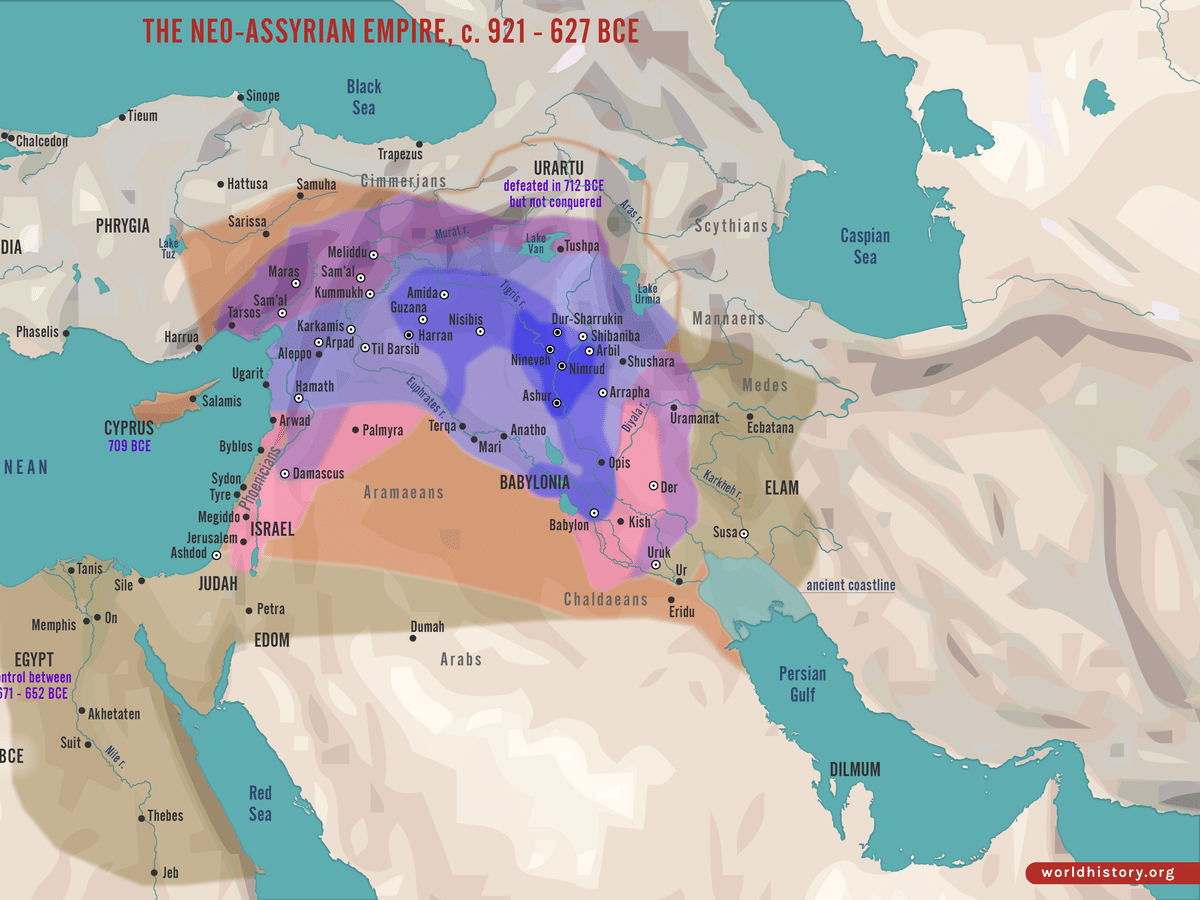 Neoassyrian Empire Illustration Ancient History