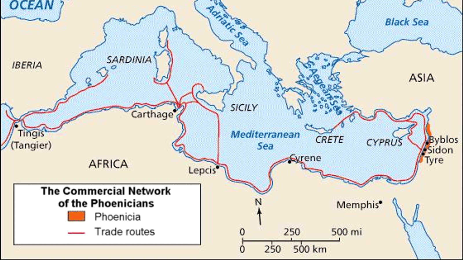 Phoenician Civilization Map
