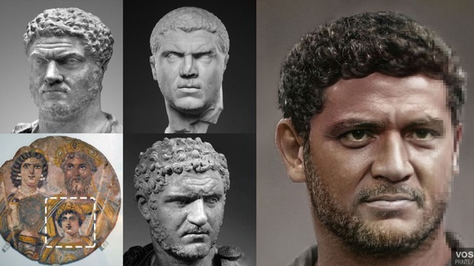 Caracalla Emperor Bronze Head Of Roman Emperor Caracalla, 1950s For