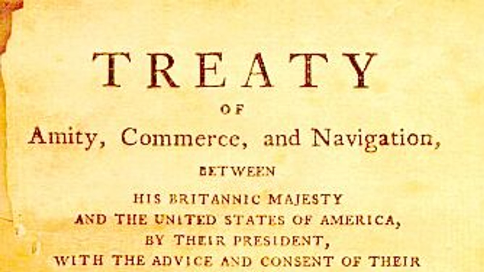 Jays Treaty Map Washington, George | The President Defends The
