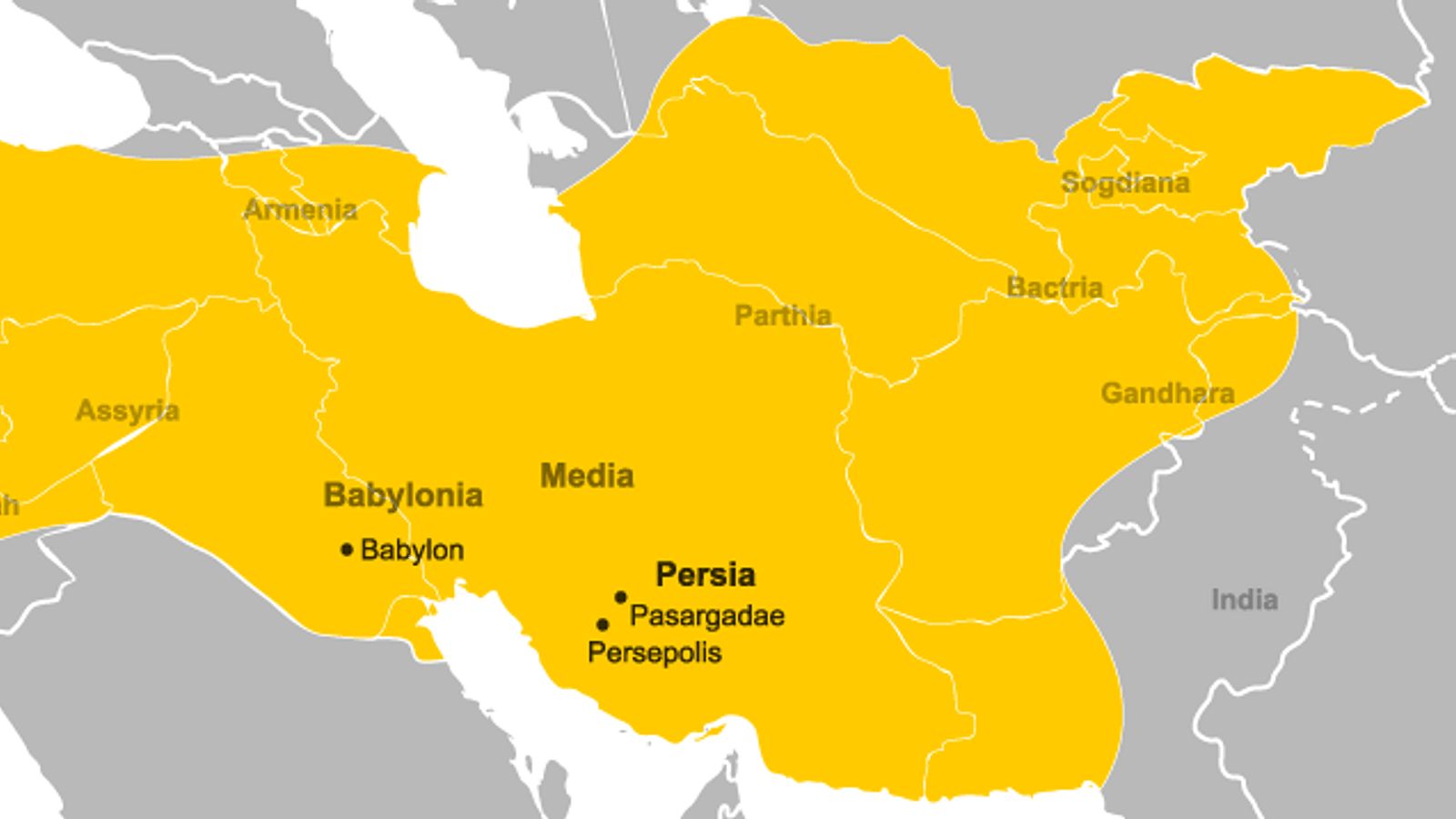 Persian Empire Map Modern Countries Persian Empire
