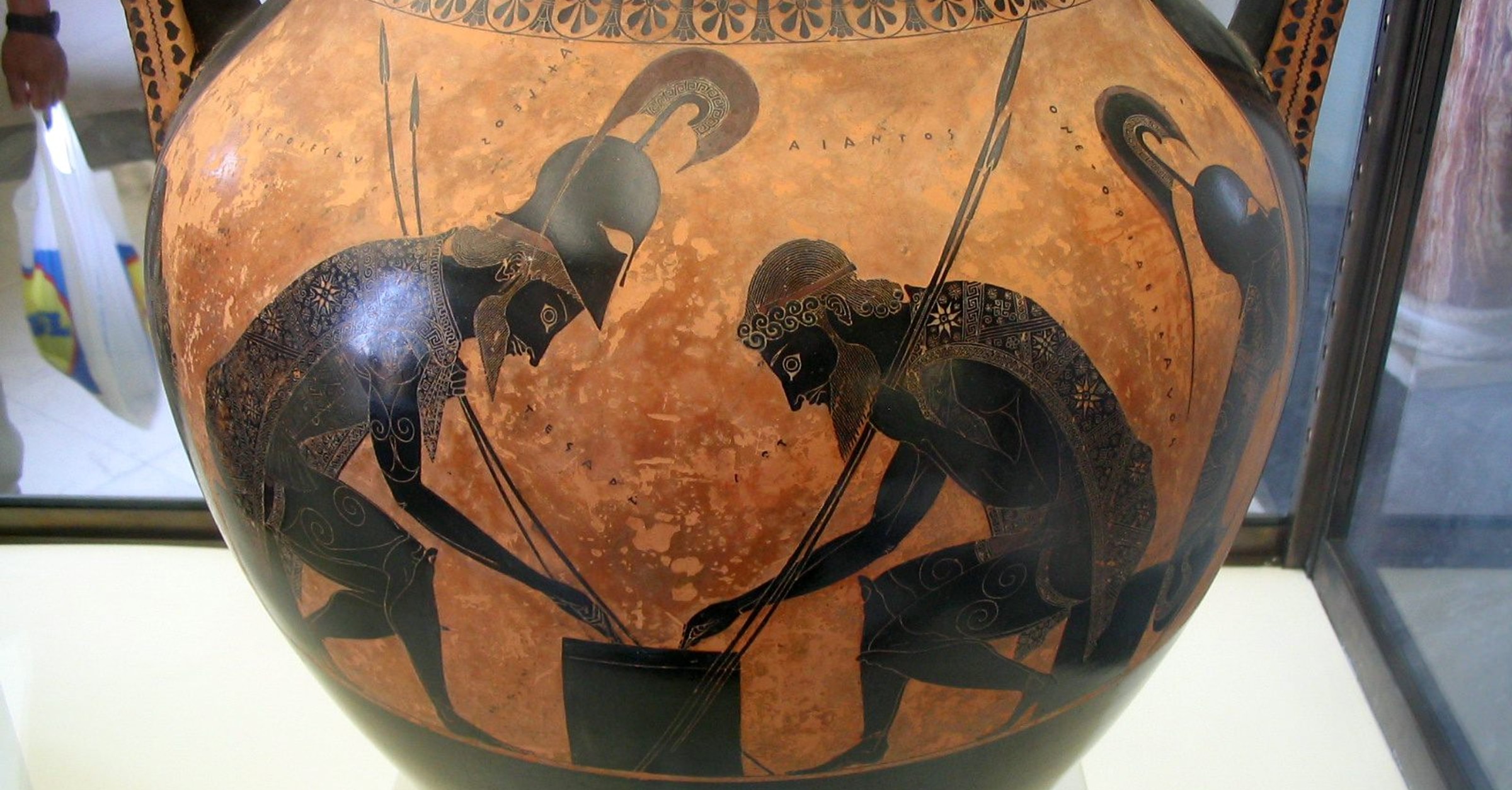 Achilles And Ajax Exekias Ancient Greek Amphora Vase Early Greek
