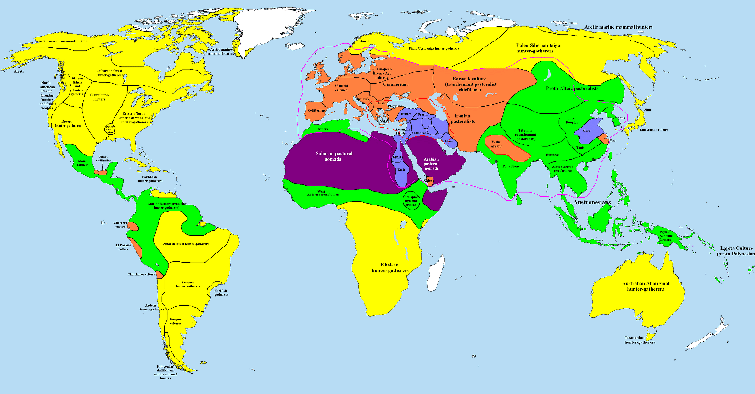 Map of the World in 1000 BCE - World History Encyclopedia