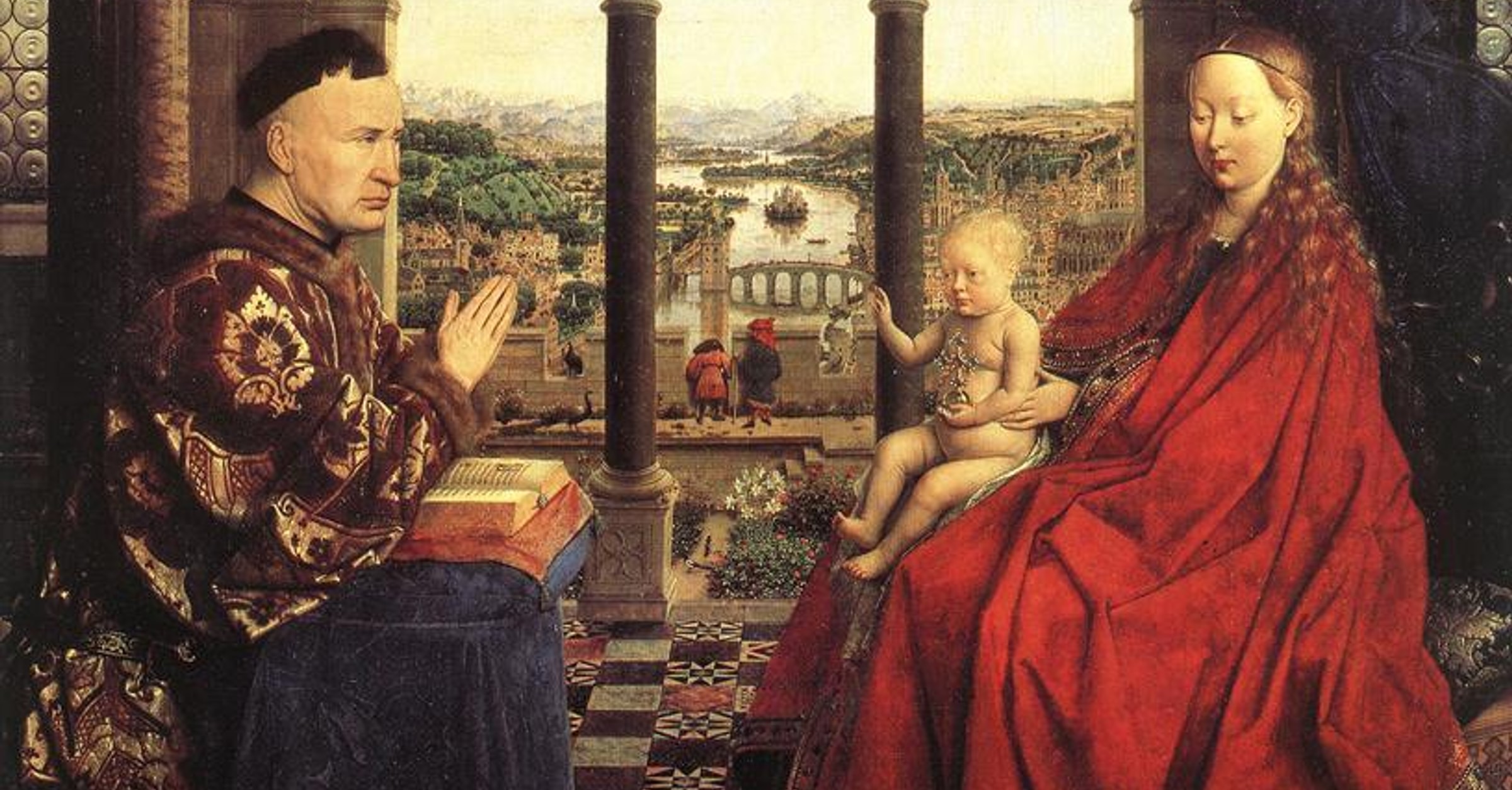 The Virgin of Chancellor Rolin by Jan van Eyck - World History Encyclopedia