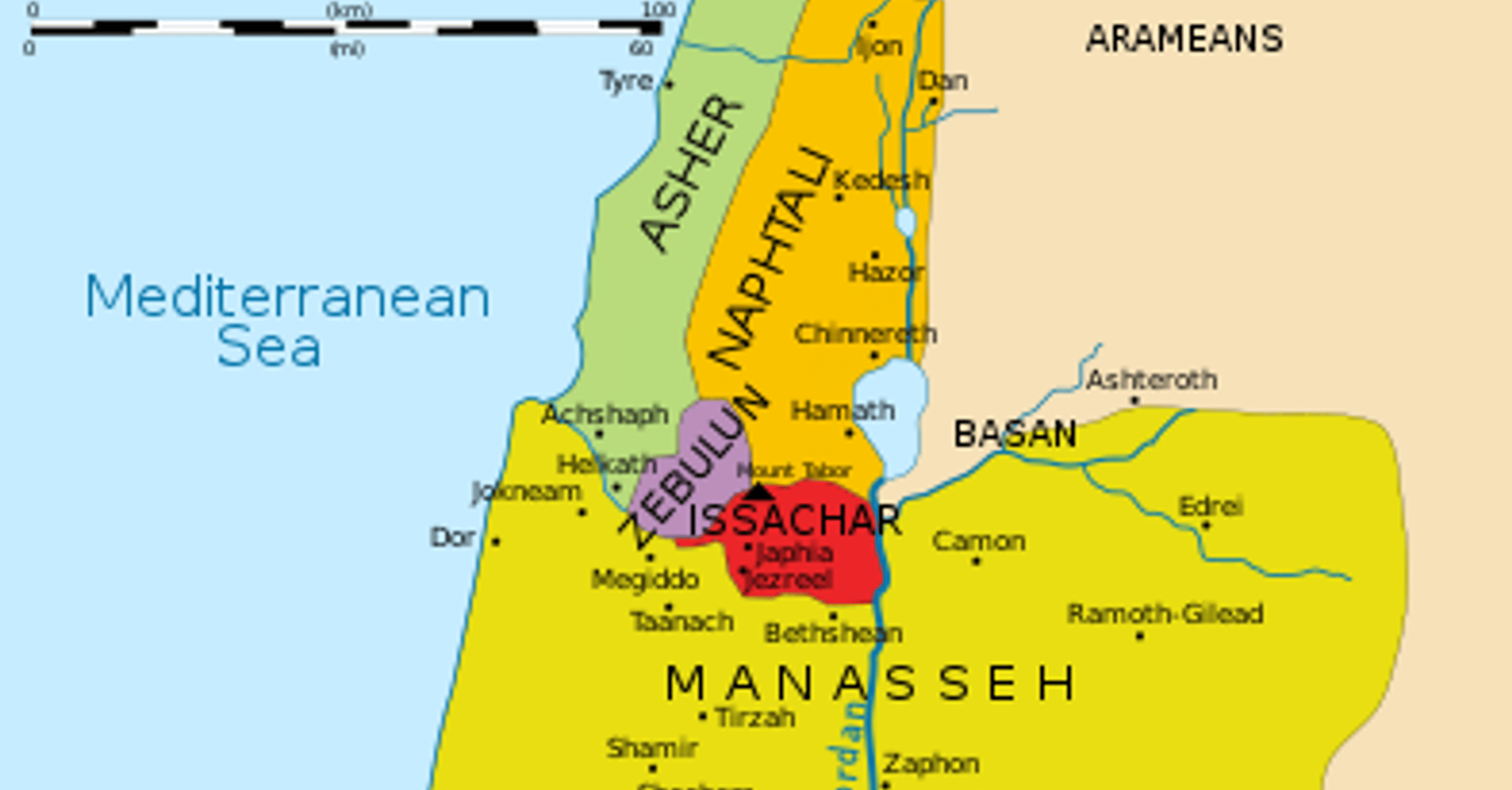Territories Allotted to the Twelve Tribes of Israel - World History ...