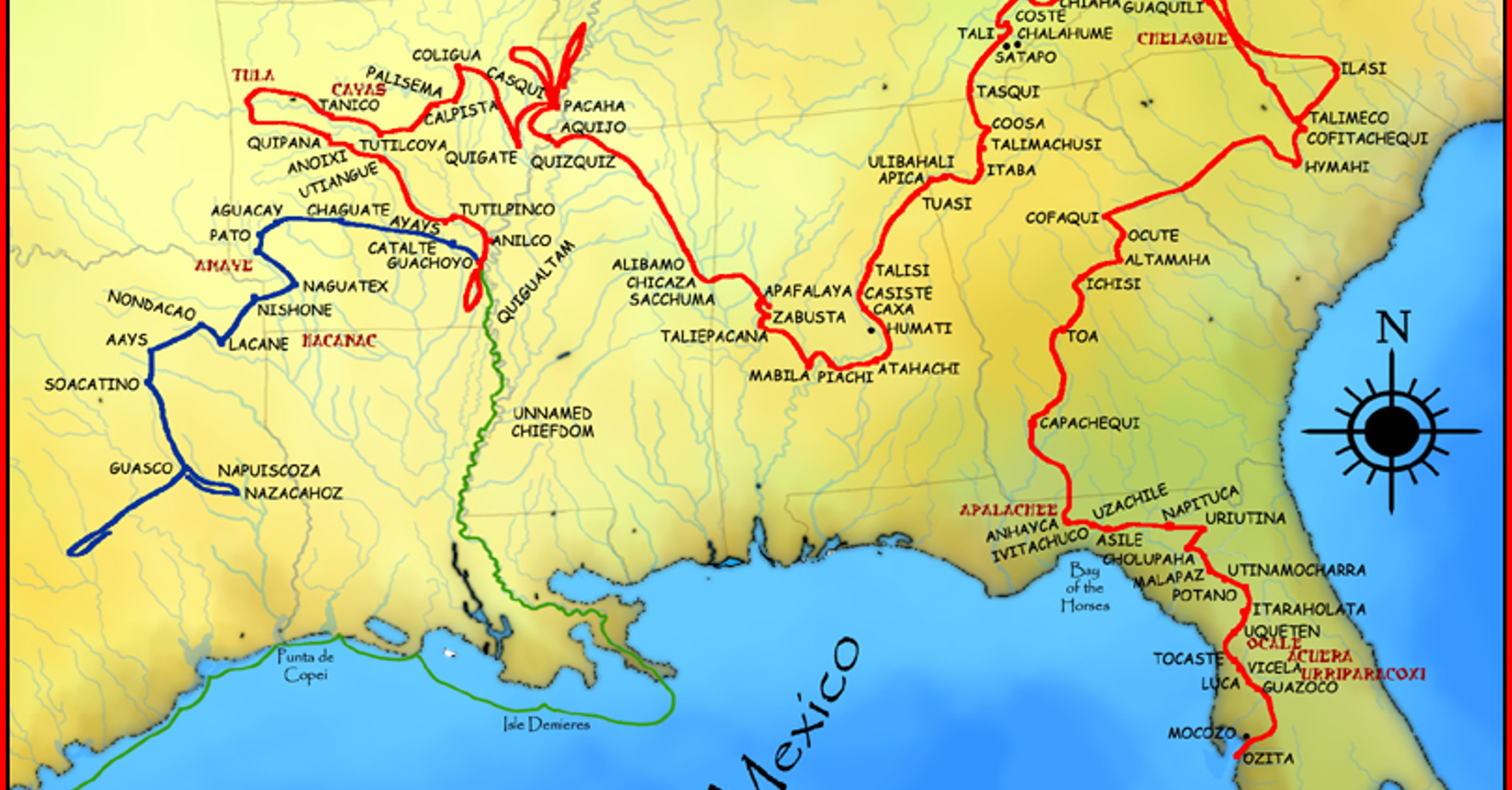 Route of the de Soto Expedition - World History Encyclopedia