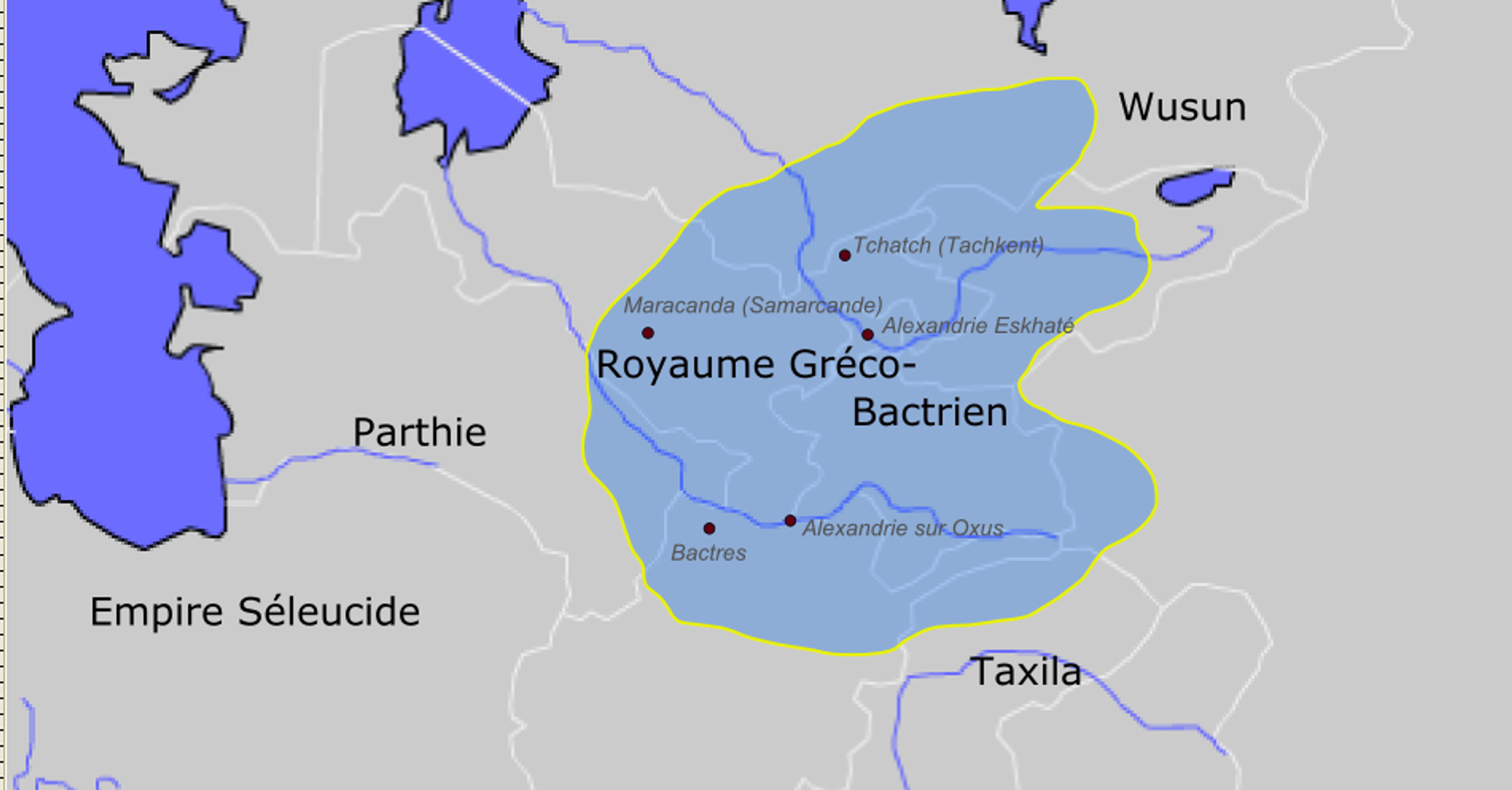 Greco-Bactrian kingdom circa 230-200 BC - World History Encyclopedia