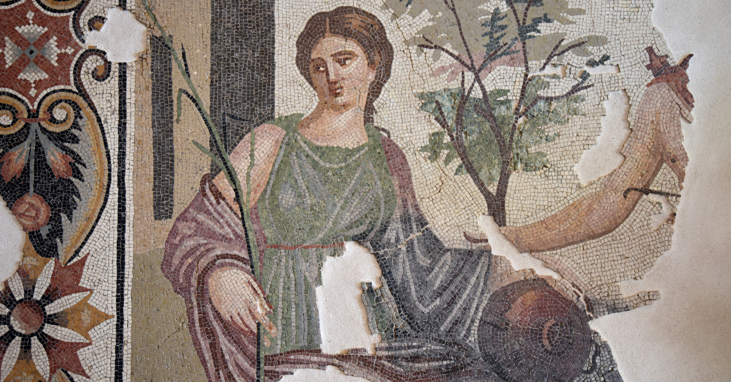 Mosaic of the Nymph Cyrene - World History Encyclopedia