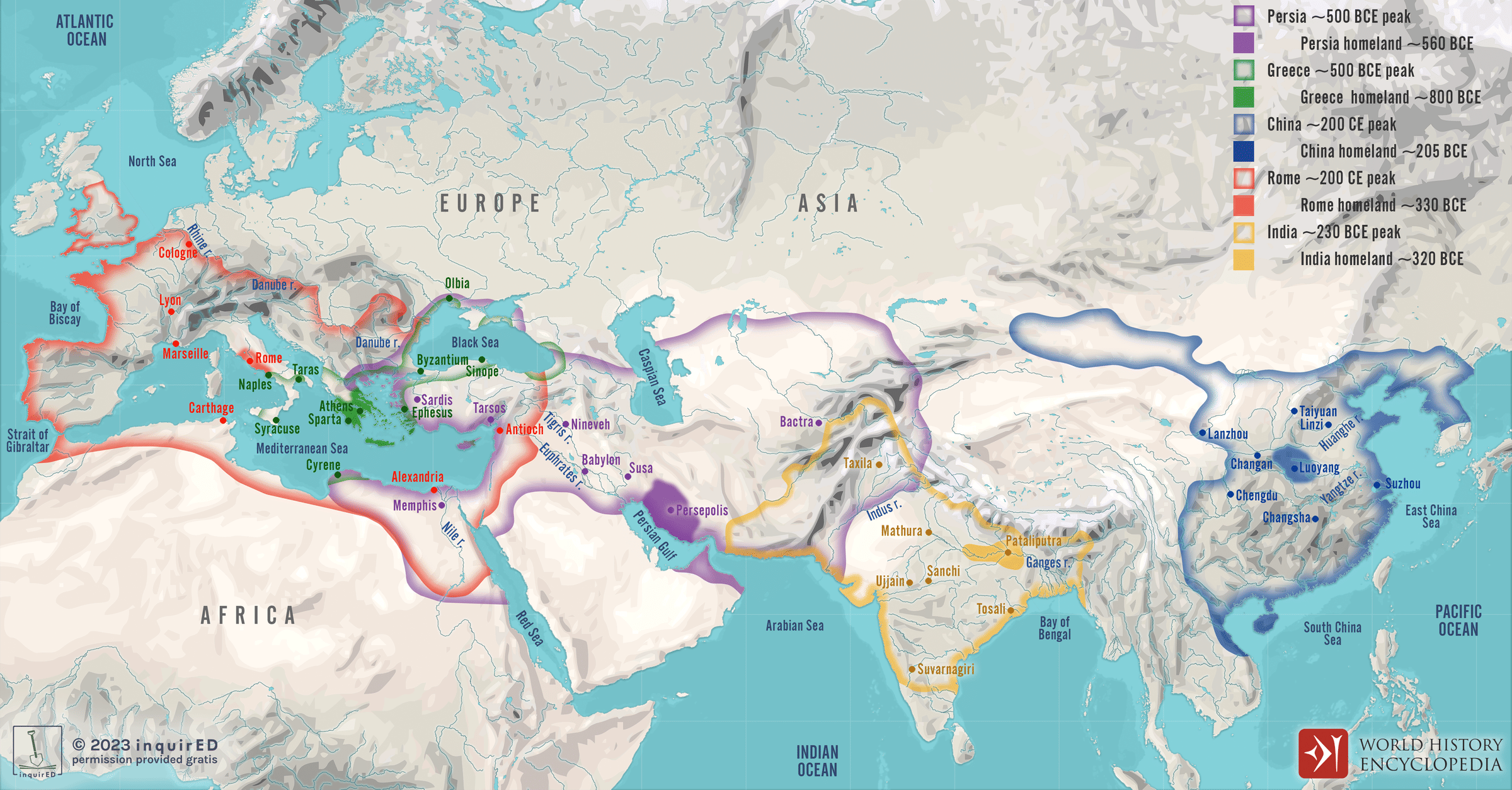 Second-Wave Civilizations Population Centers - World History Encyclopedia