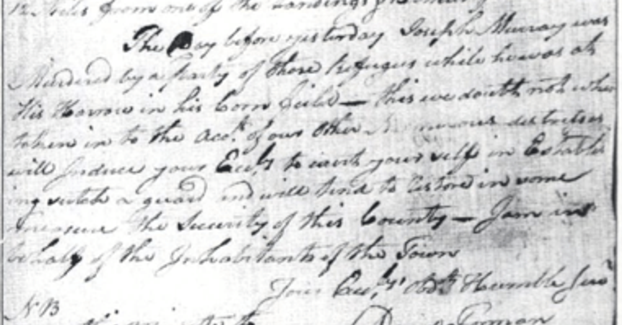 Letter Describing Colonel Tye's Attacks in Monmouth County - World ...