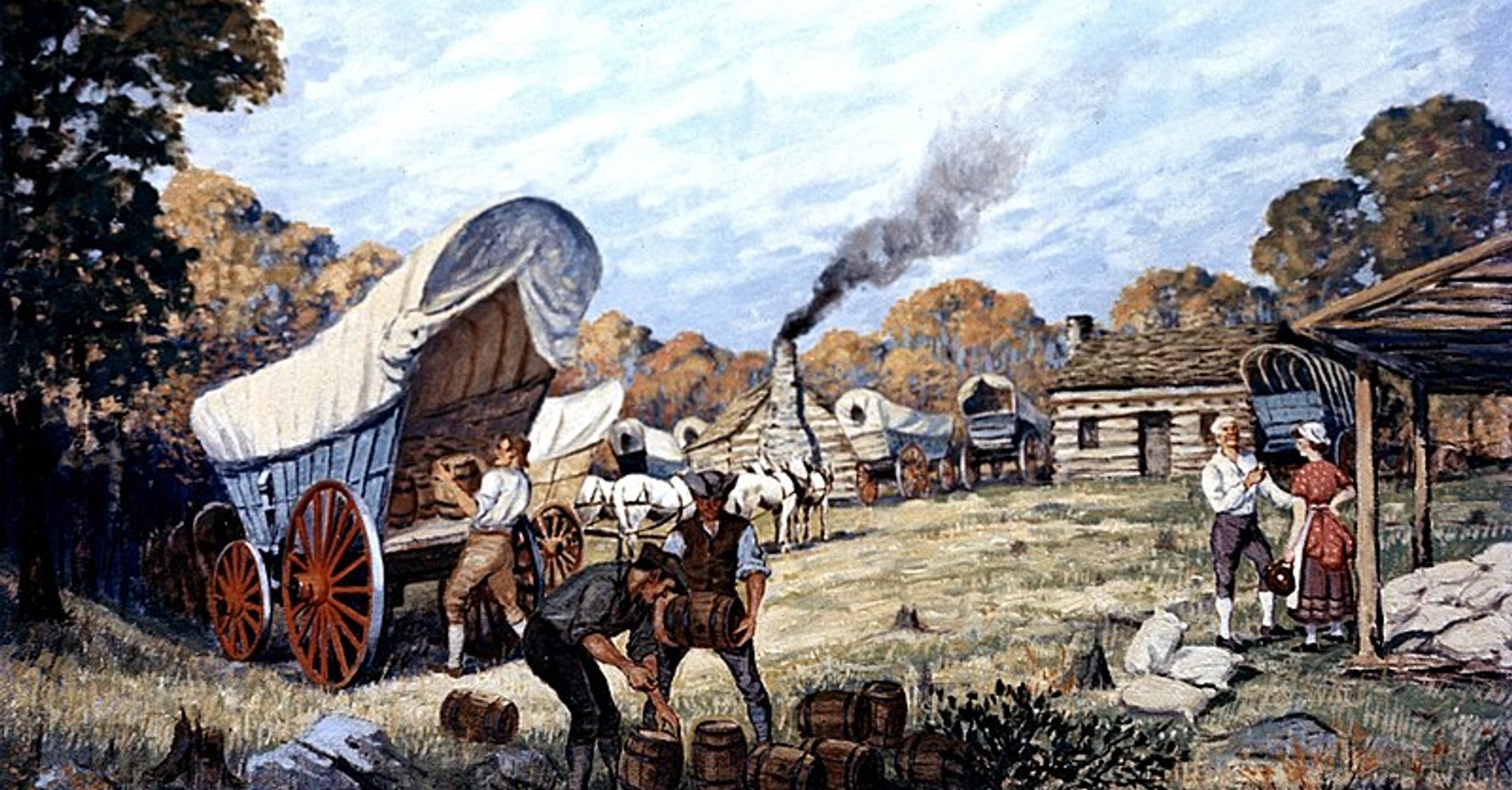 Pennsylvania Farmers Load Up Barrels of Whiskey - World History ...