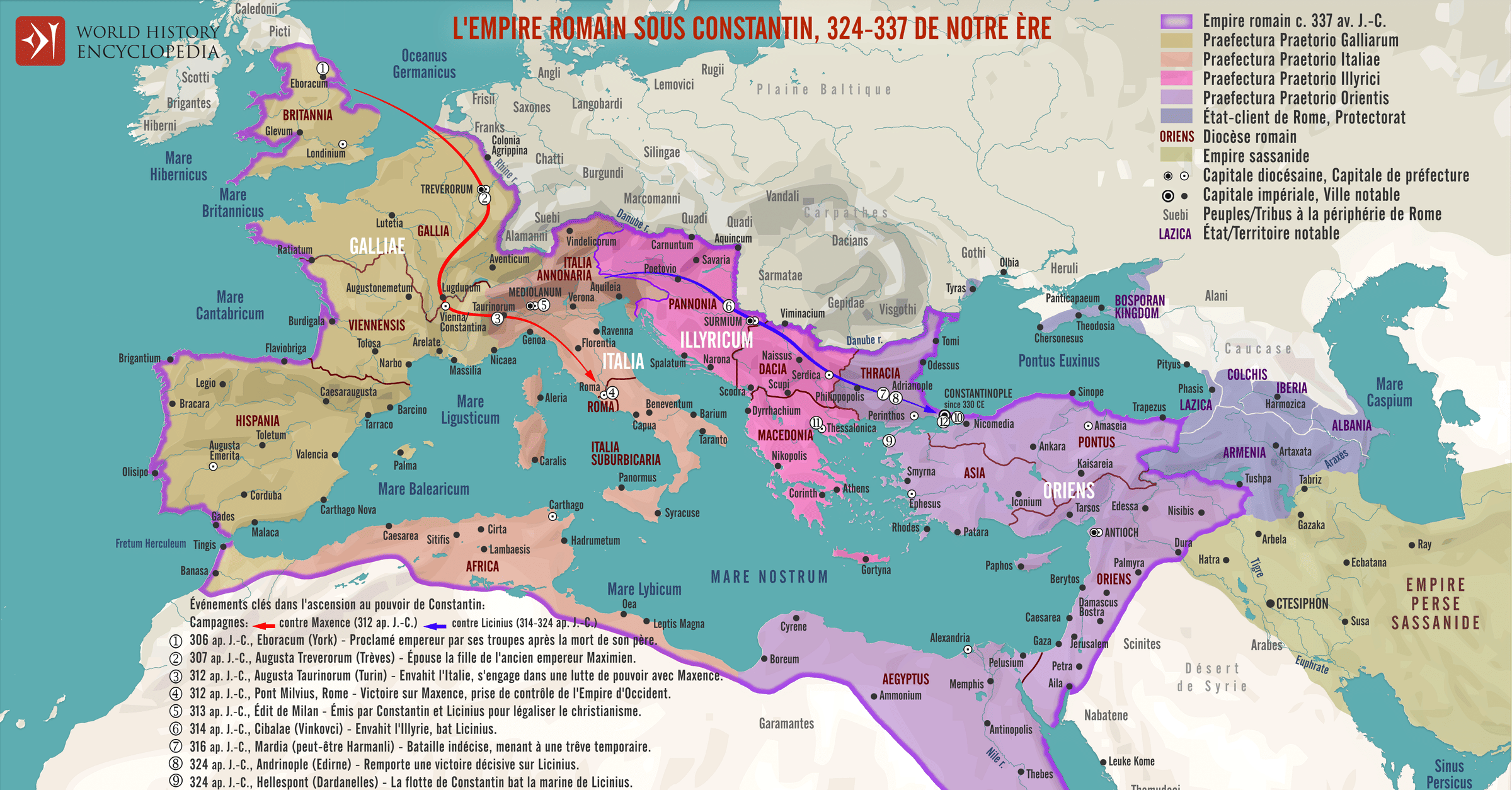 L'Empire romain sous Constantin, 324-337 après J.-C. - Encyclopédie de ...