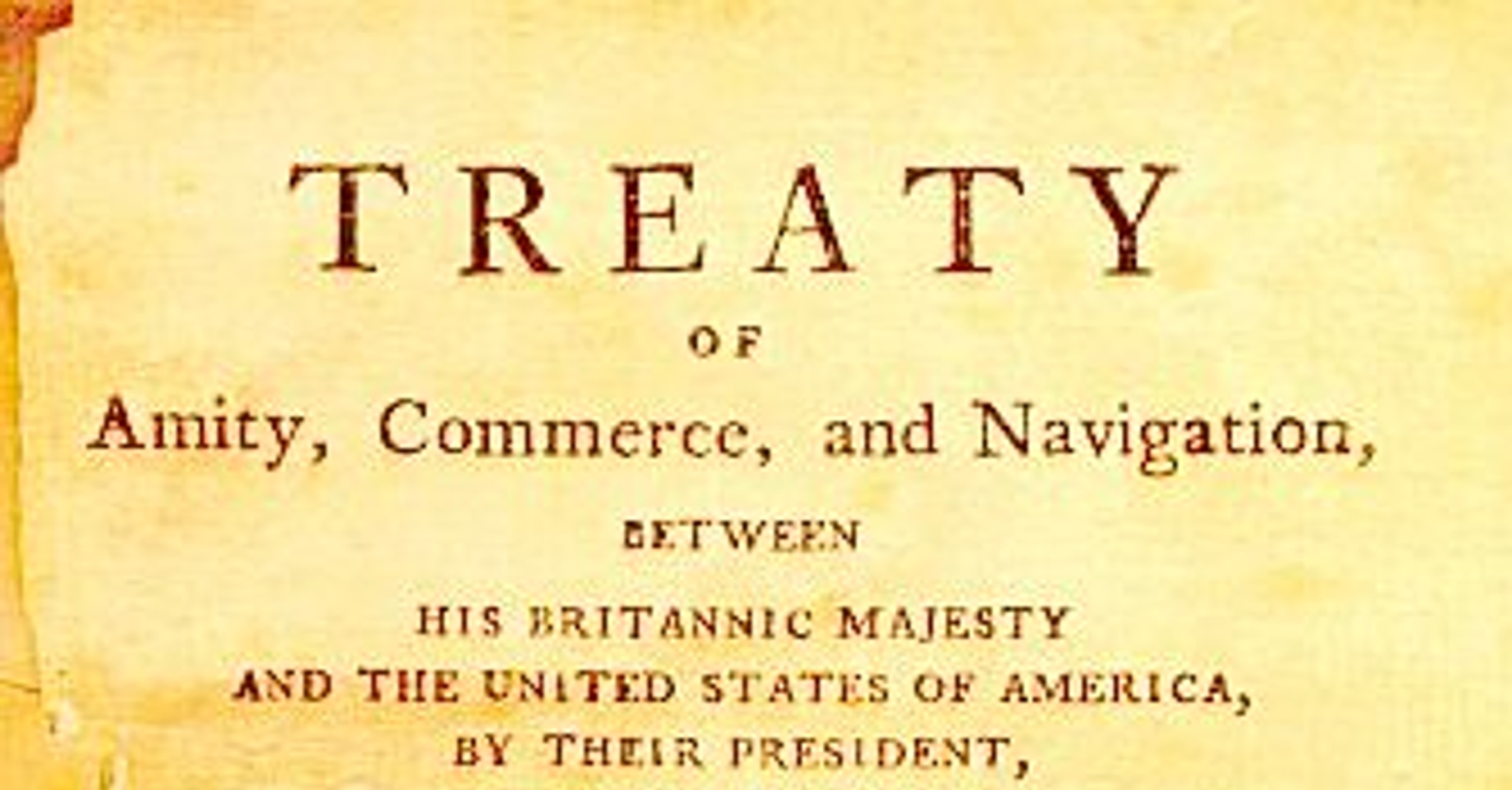 Jay Treaty - World History Encyclopedia