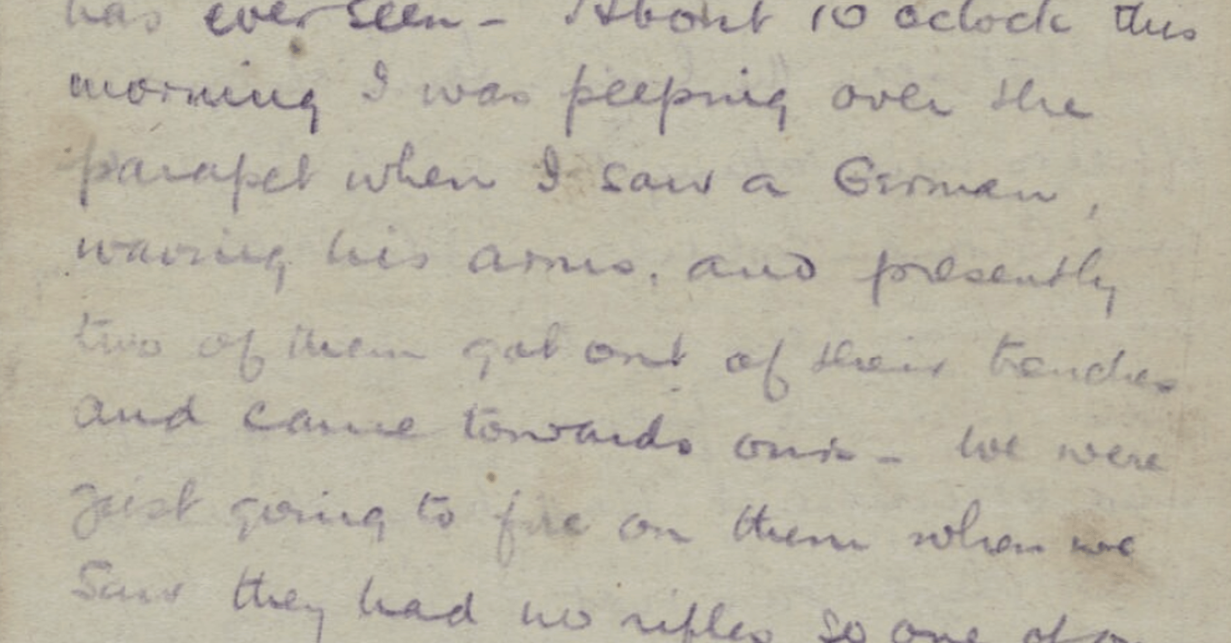 Letter describing the Christmas Truce - World History Encyclopedia