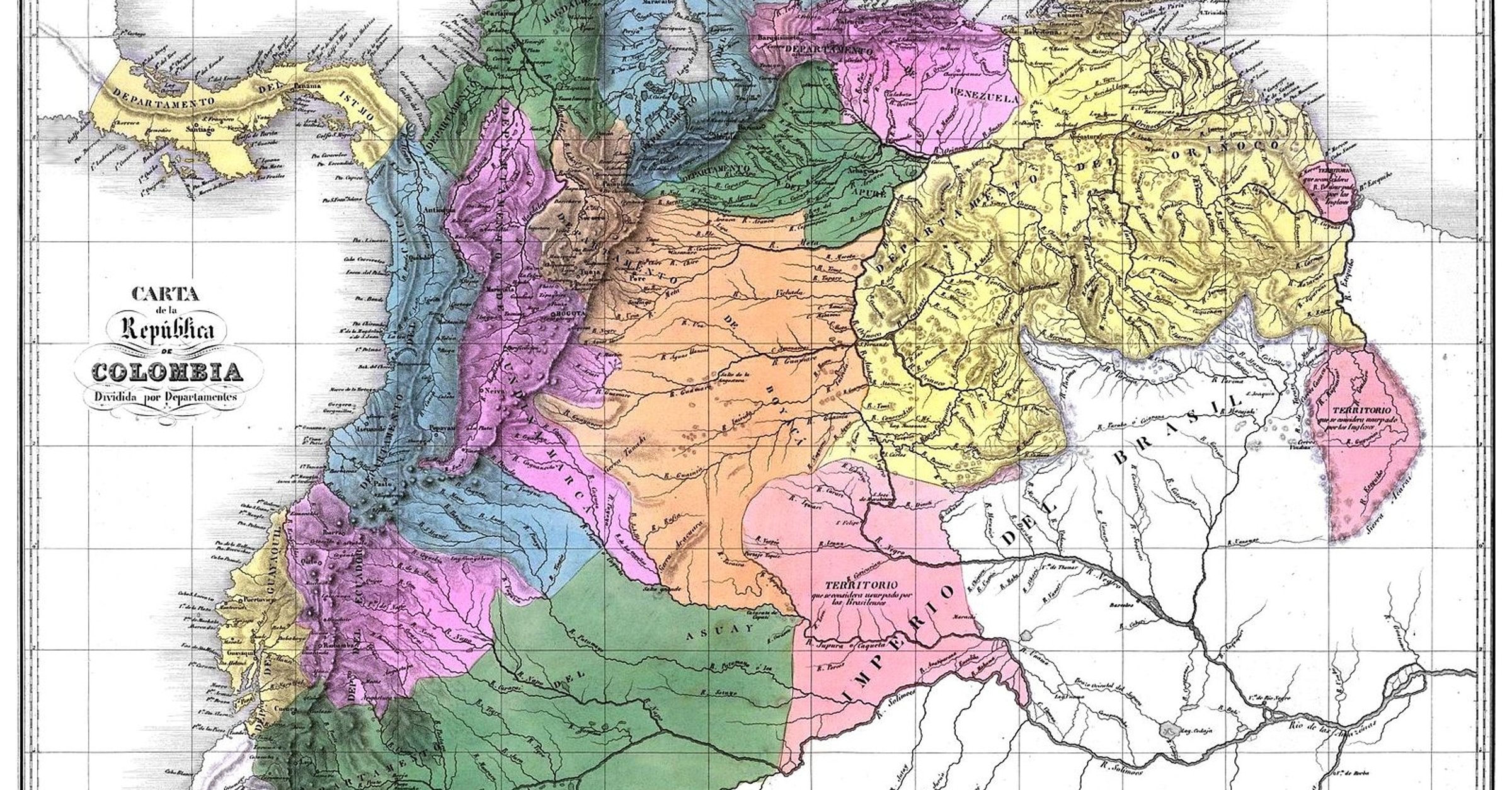 Map of Gran Colombia - World History Encyclopedia