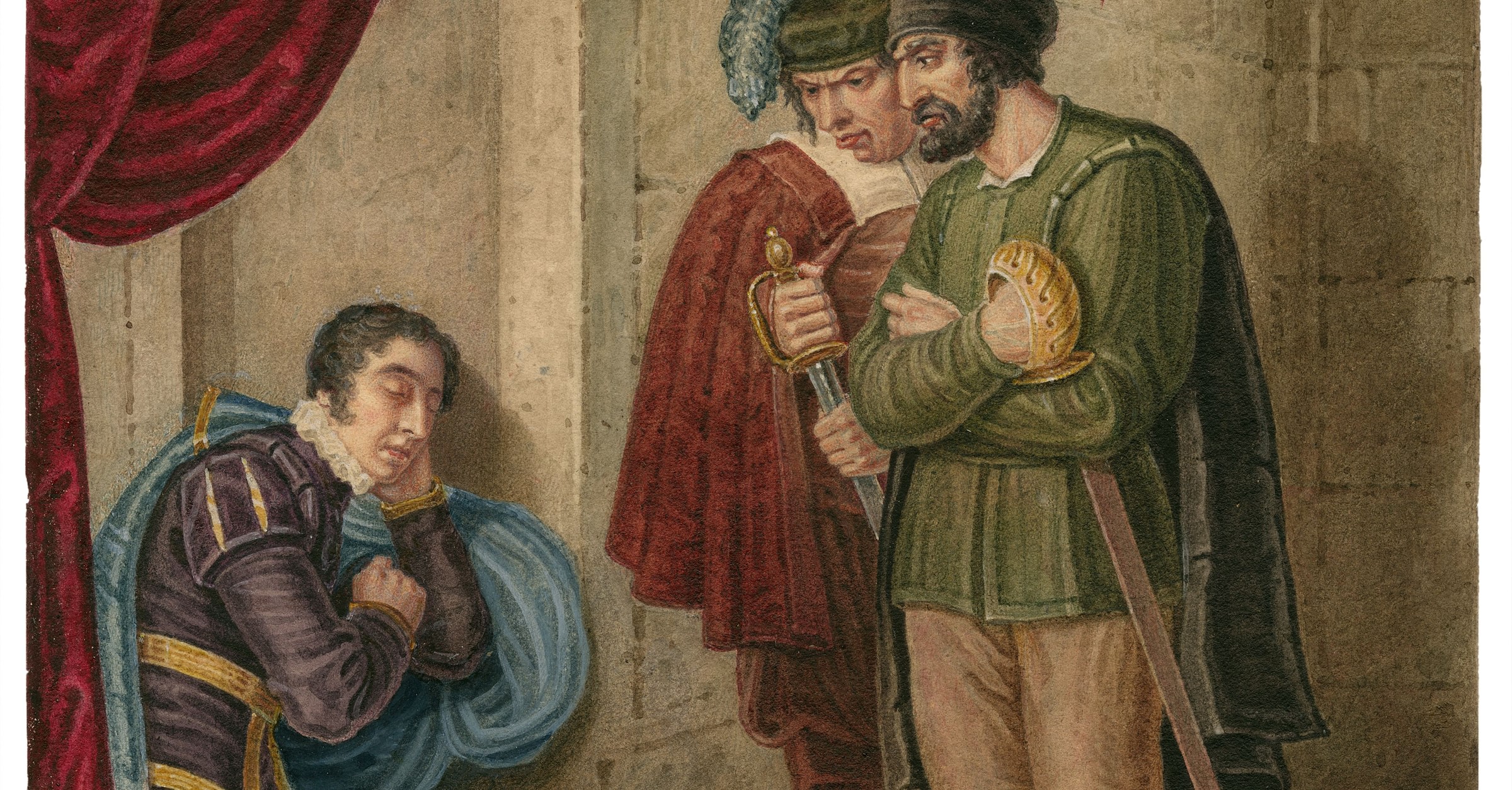 The Two Murderers Plot to Kill Clarence: Richard III, Act I Scene IV ...