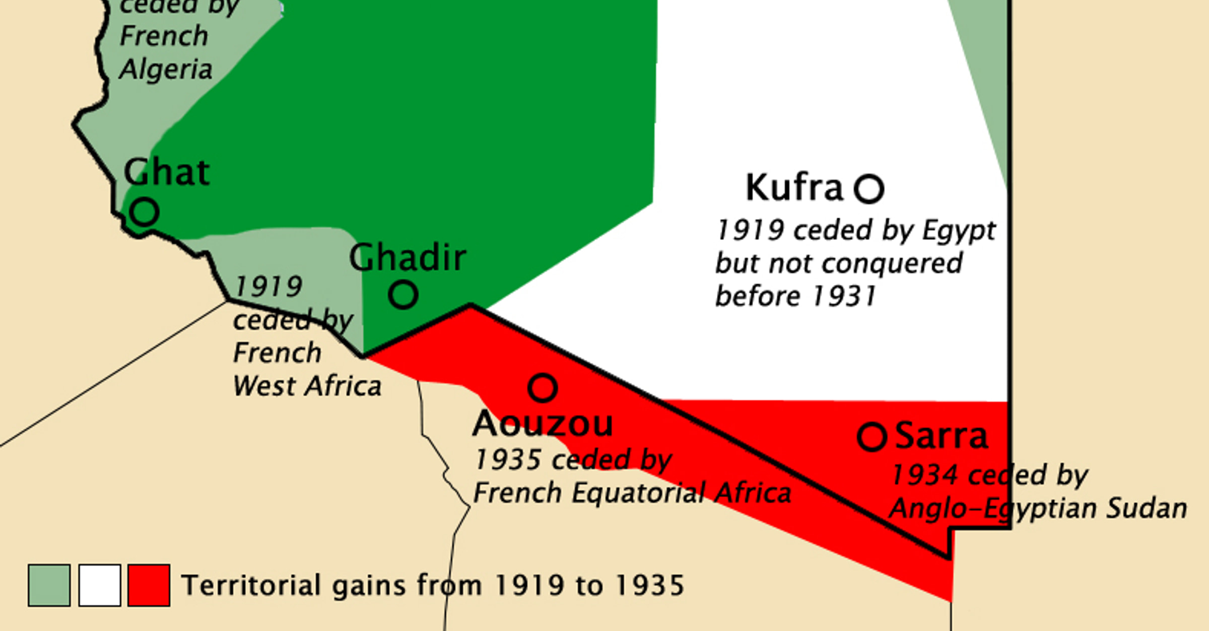 Territorial Expansion of Libya under Italian Colonial rule - World ...