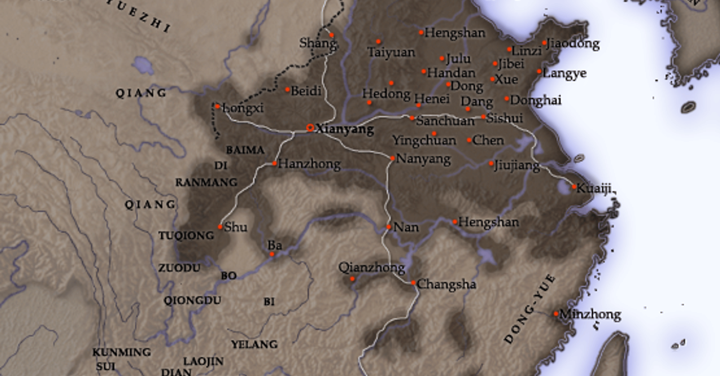Map of the Qin Empire - World History Encyclopedia