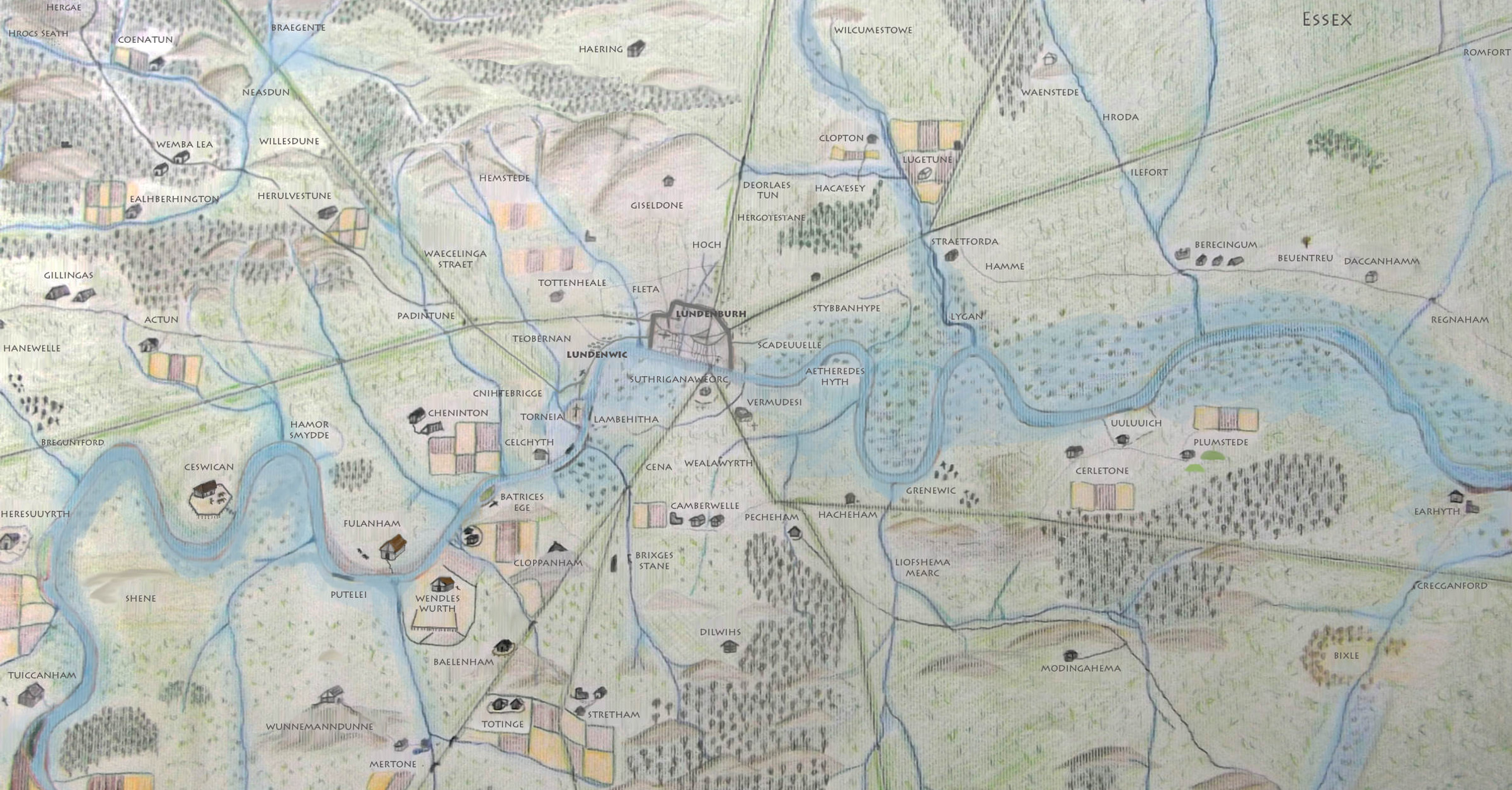 Map of Anglo-Saxon London - World History Encyclopedia