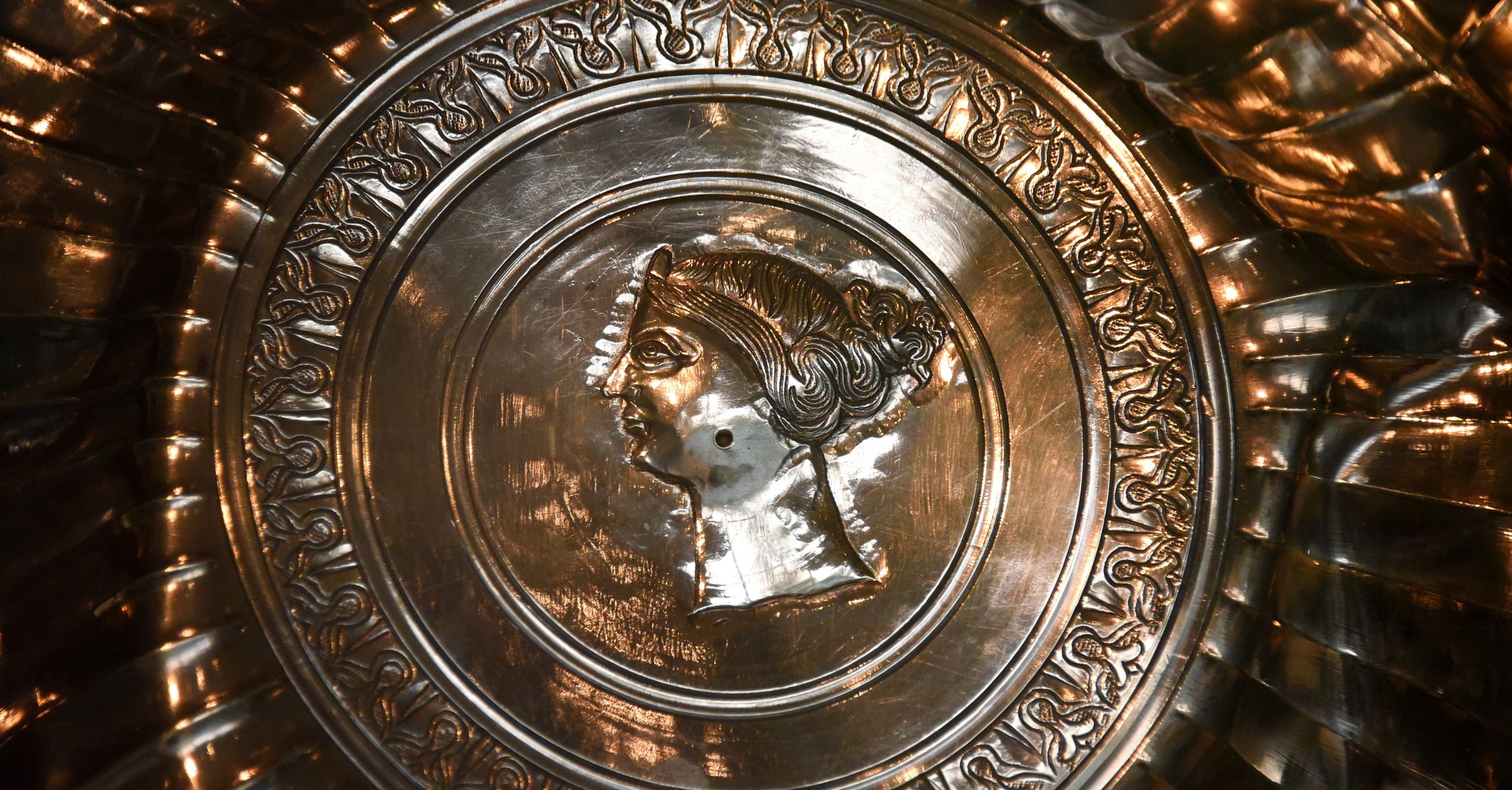 Detail of a Fluted Silver Bowl From Sutton Hoo - World History Encyclopedia