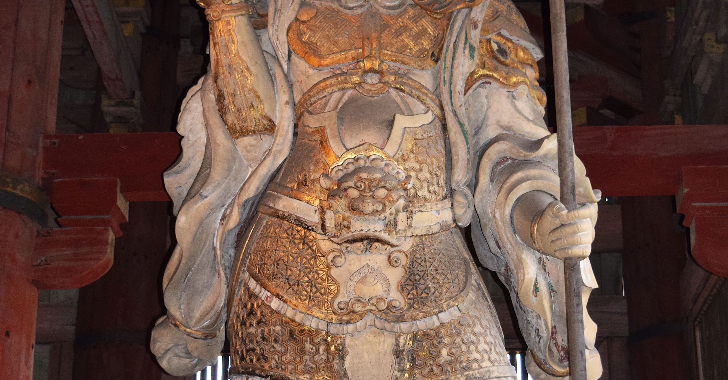Statue of Buddhist Guardian Tamonten - World History Encyclopedia