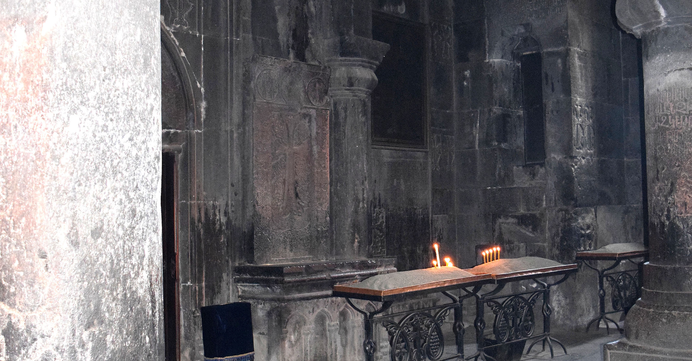 Interior of Geghard Monastery in Armenia - World History Encyclopedia