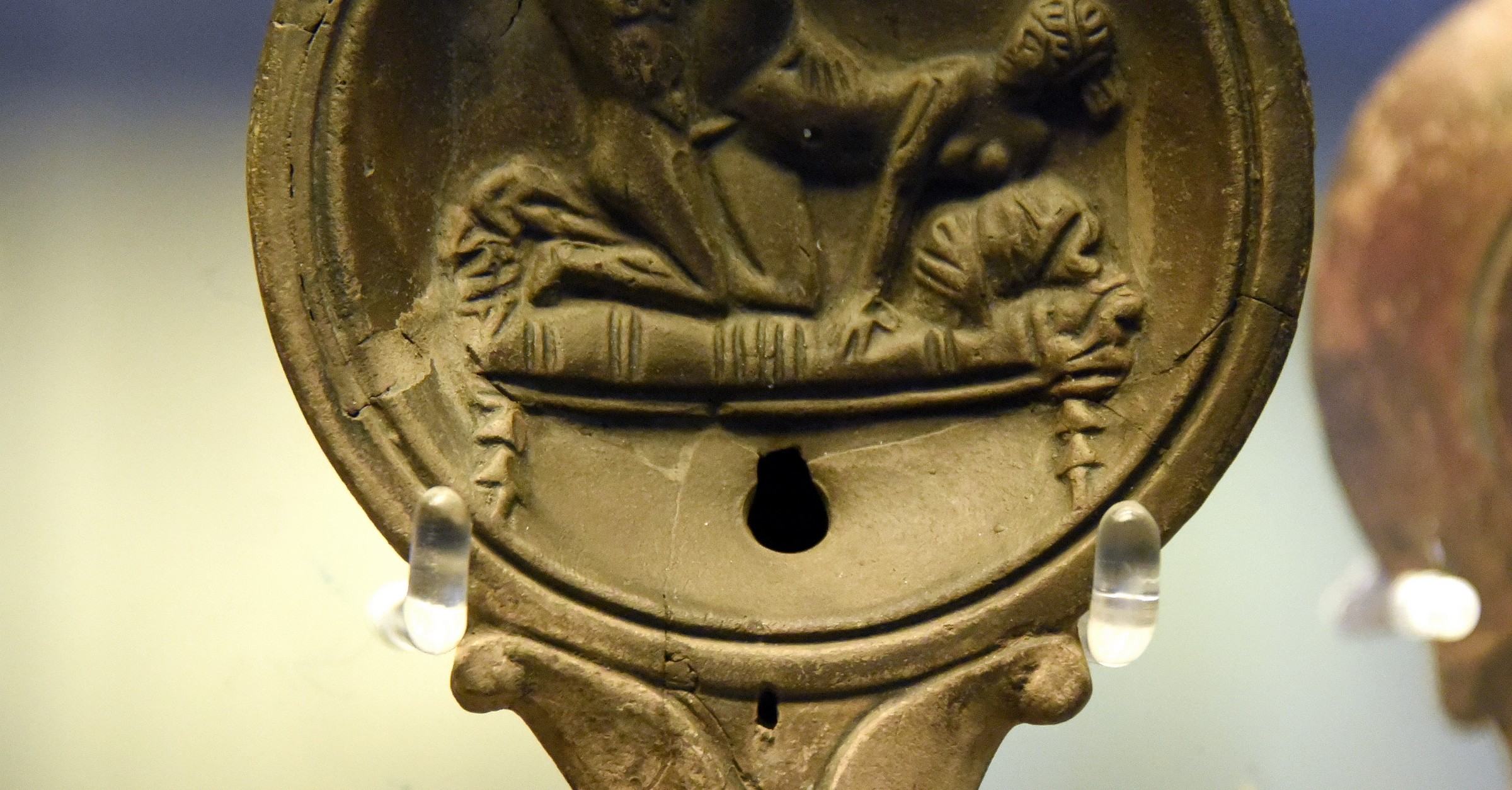Roman Lamp Showing Lovers in Bed - World History Encyclopedia