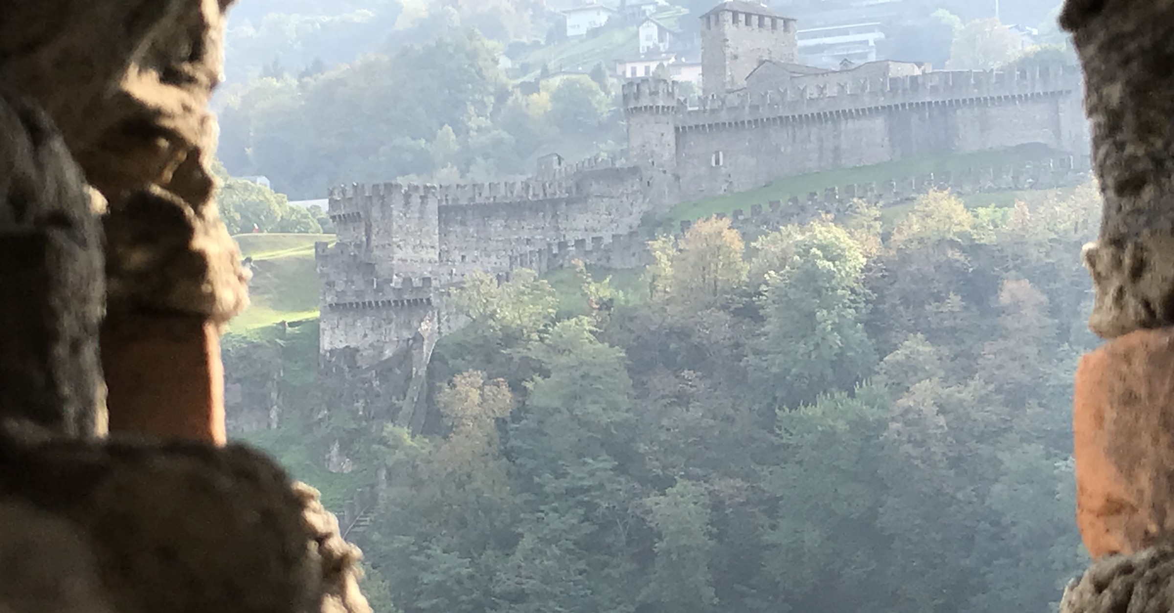 View of Montebello Castle from Castelgrande in Bellinzona - World ...