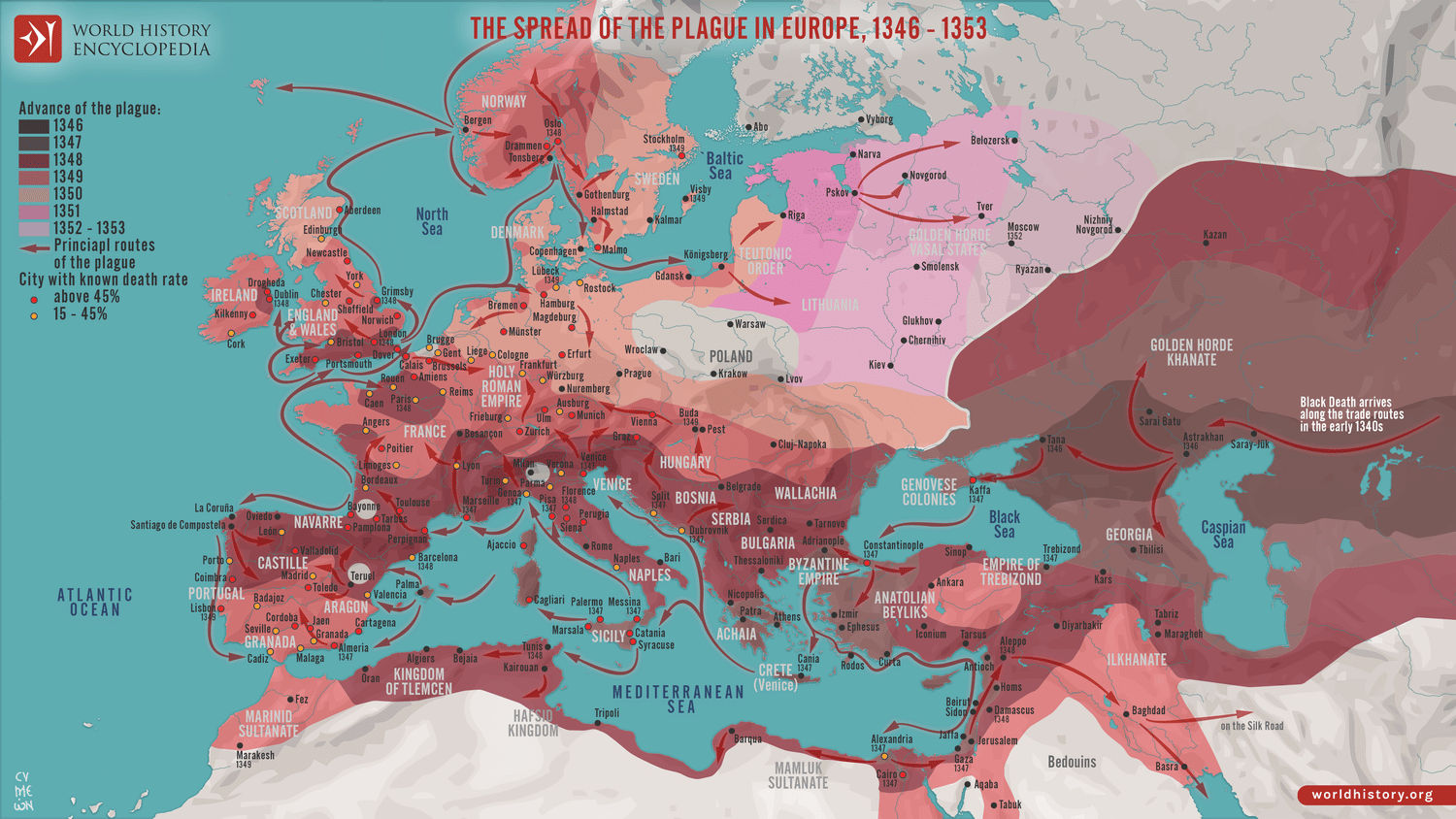 Black Death Plague Death Chart